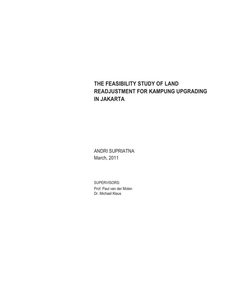 Land Readjustment for Jakarta Kampung | PDF | Slum | Slum Upgrading
