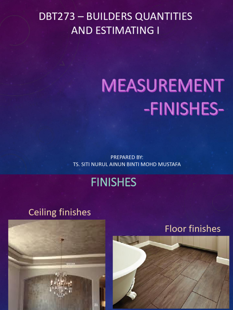 DBT273 Lecture Slide: Floor Finishes | PDF | Flooring | Tile