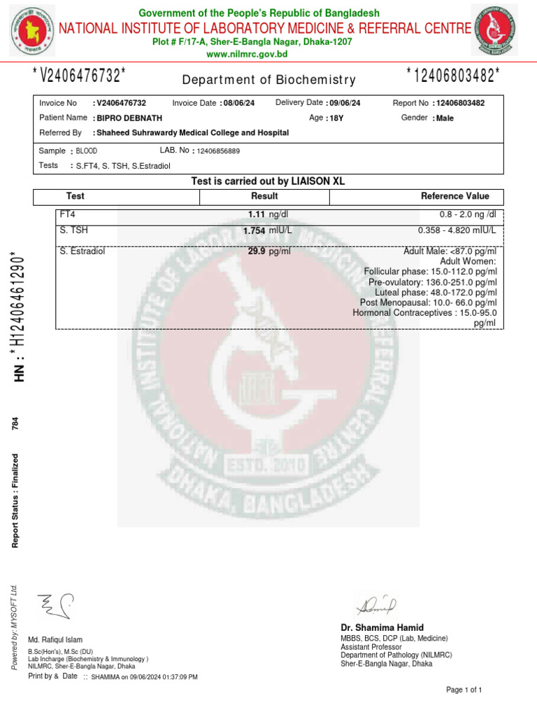 National Institute of Laboratory Medicine & Referral Centre | PDF ...