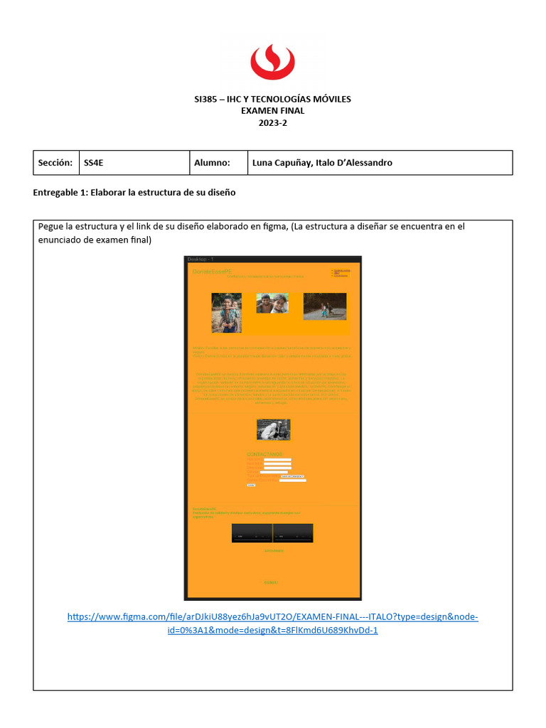 Upc Pre 202302 Si385 Examen Final File v1 ItaloLuna | PDF | Usabilidad | Diseño