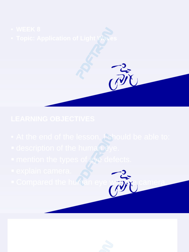 Week 8: Topic: Application of Light Waves | PDF | Eye | Human Eye