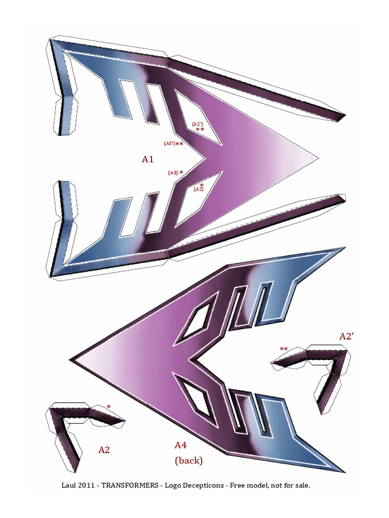Logo Decepticons g1 Papercraft Laul2011 | PDF
