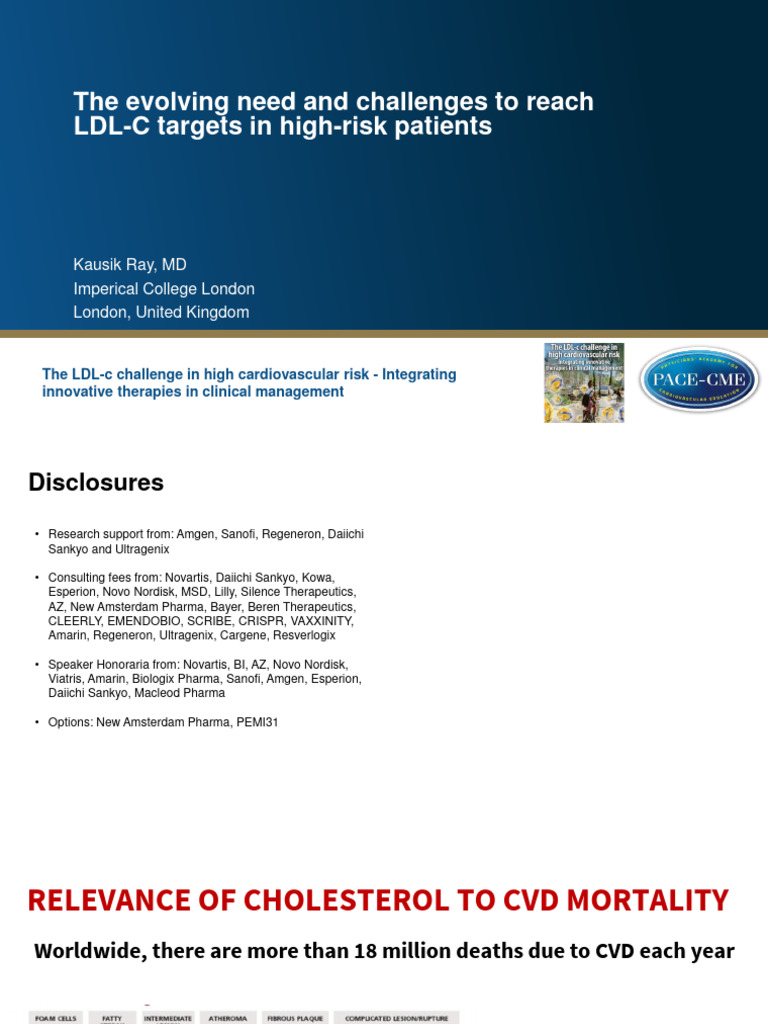 Slides The Evolving Need and Challenges To Reach LDL C Targets in High Risk Patients | PDF | Low ...