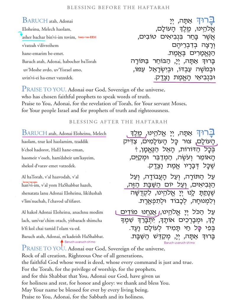 05a Haftarah Blessings MT372 | PDF | Torah Reading | Religious Belief And Doctrine