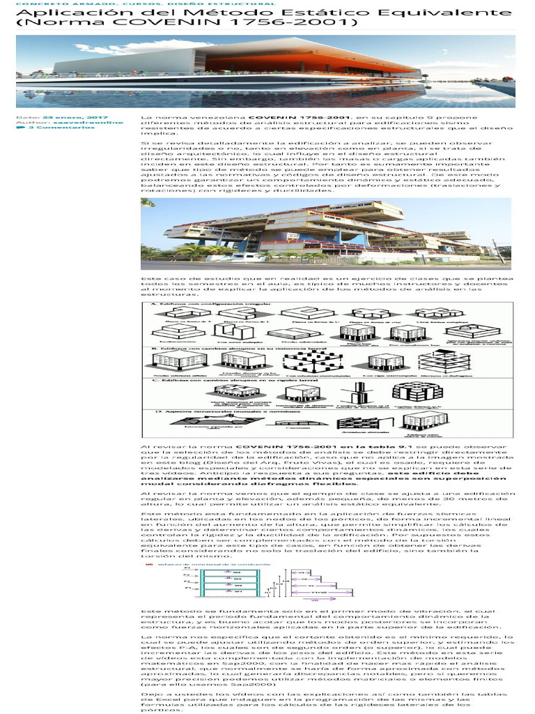 Aplicación Del Método Estático Equivalente | PDF