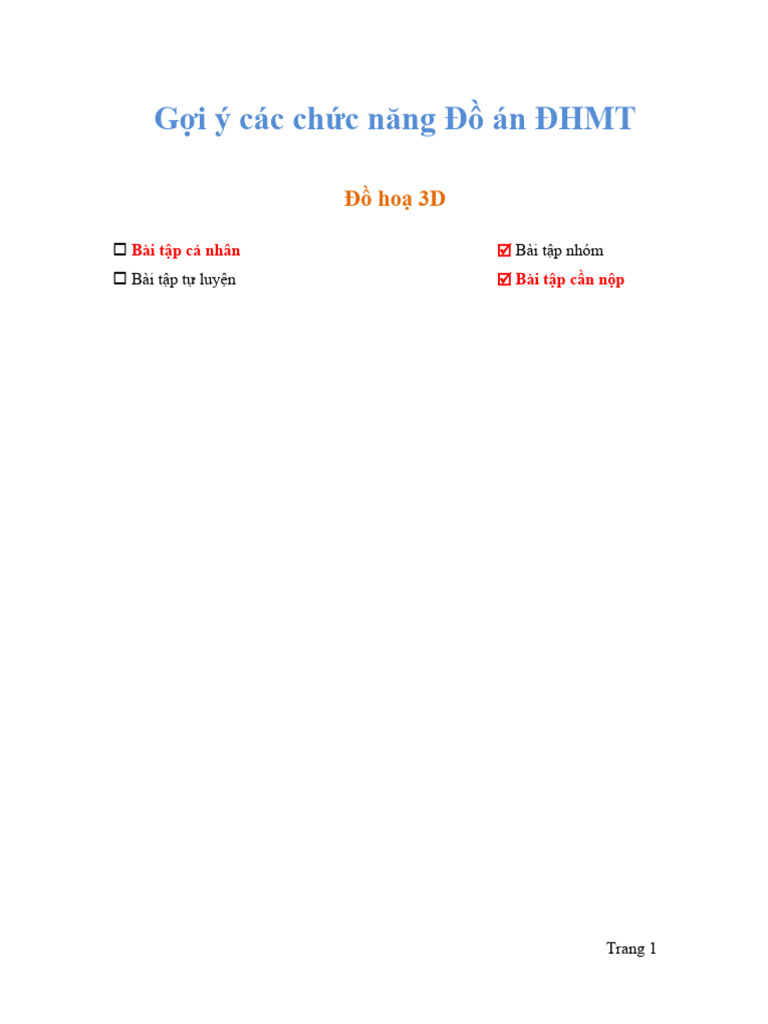 Goi y Do An DHMT | PDF