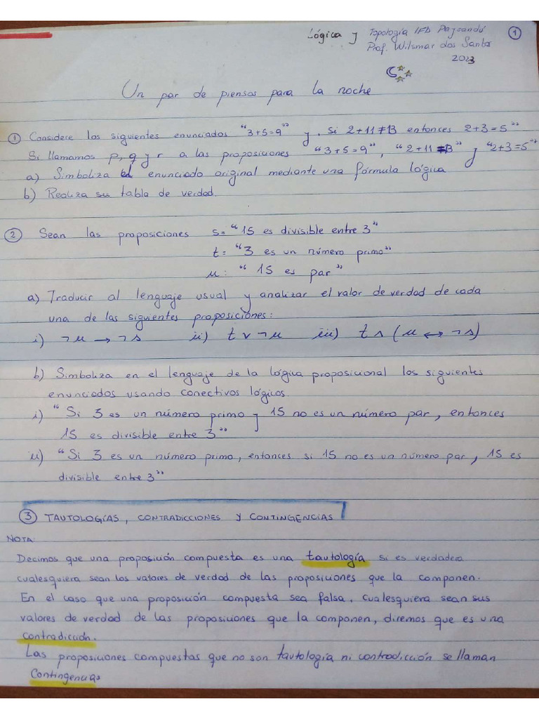 Iniciaci +a+l Ica+proposicional +P1 | PDF