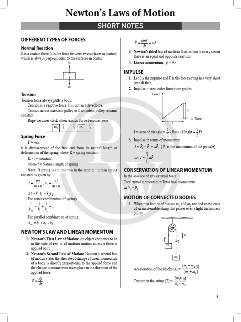 04 - Newton's Laws of Motion | PDF | Force | Tension (Physics)