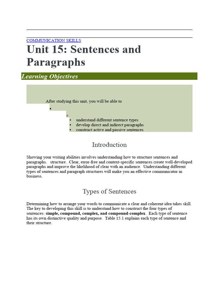 Connected Paragraph Writing | PDF | Communication | Paragraph