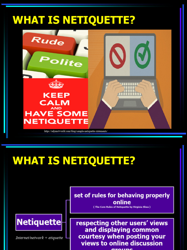 NETIQUETTE RULES | PDF | Cyberpunk Themes | Human Communication