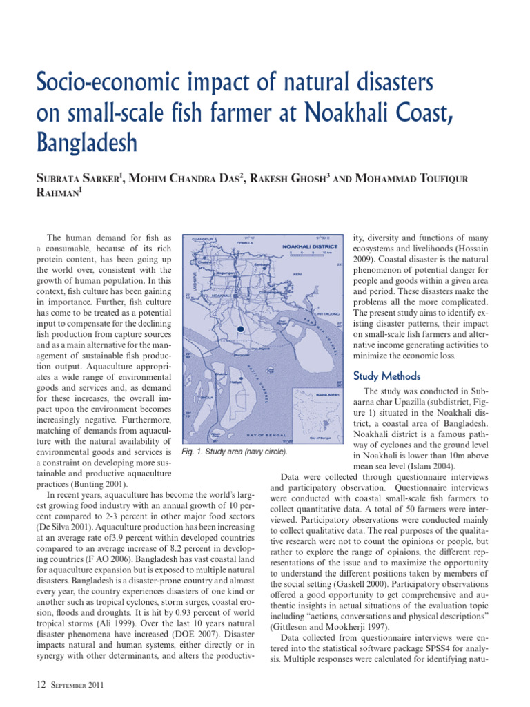 2011 Socio-Economic WorldAquaculture | PDF | Flood | Natural Disasters