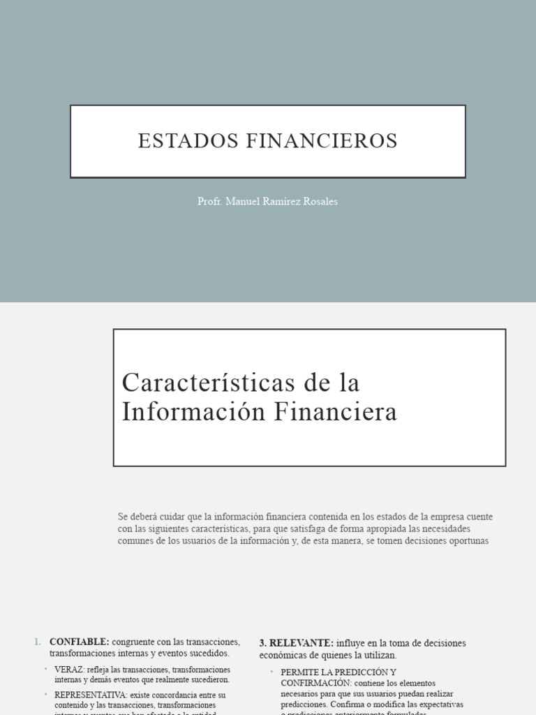 ESTADOS FINANCIEROS | Descargar gratis PDF | Contabilidad | Estado financiero