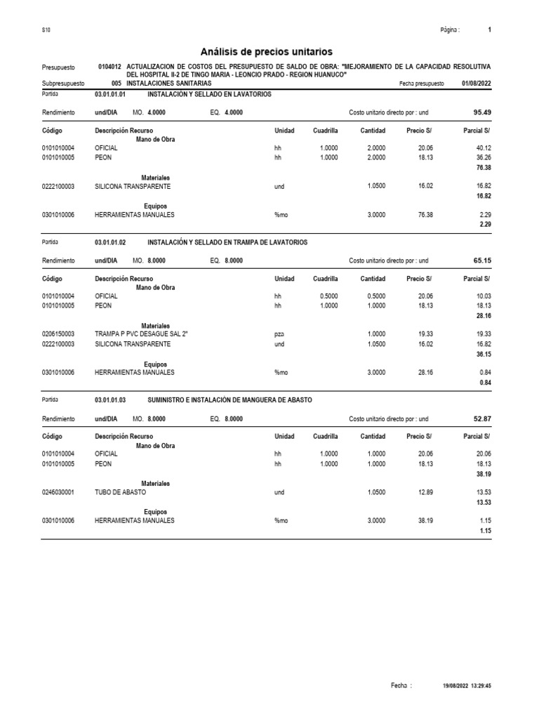 003 Acu-Sanitarias | PDF | Construcción | Soldadura