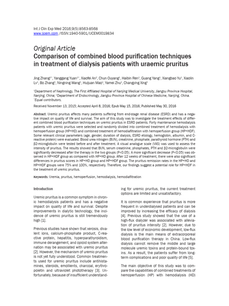 K3c Comparison of Combined Blood Purification Techniques in Treatment ...