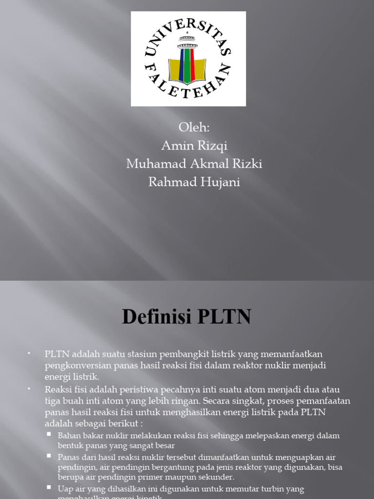 ..Pembangkit Listrik Tenaga Nuklir PLTN Kelompok 2 | PDF