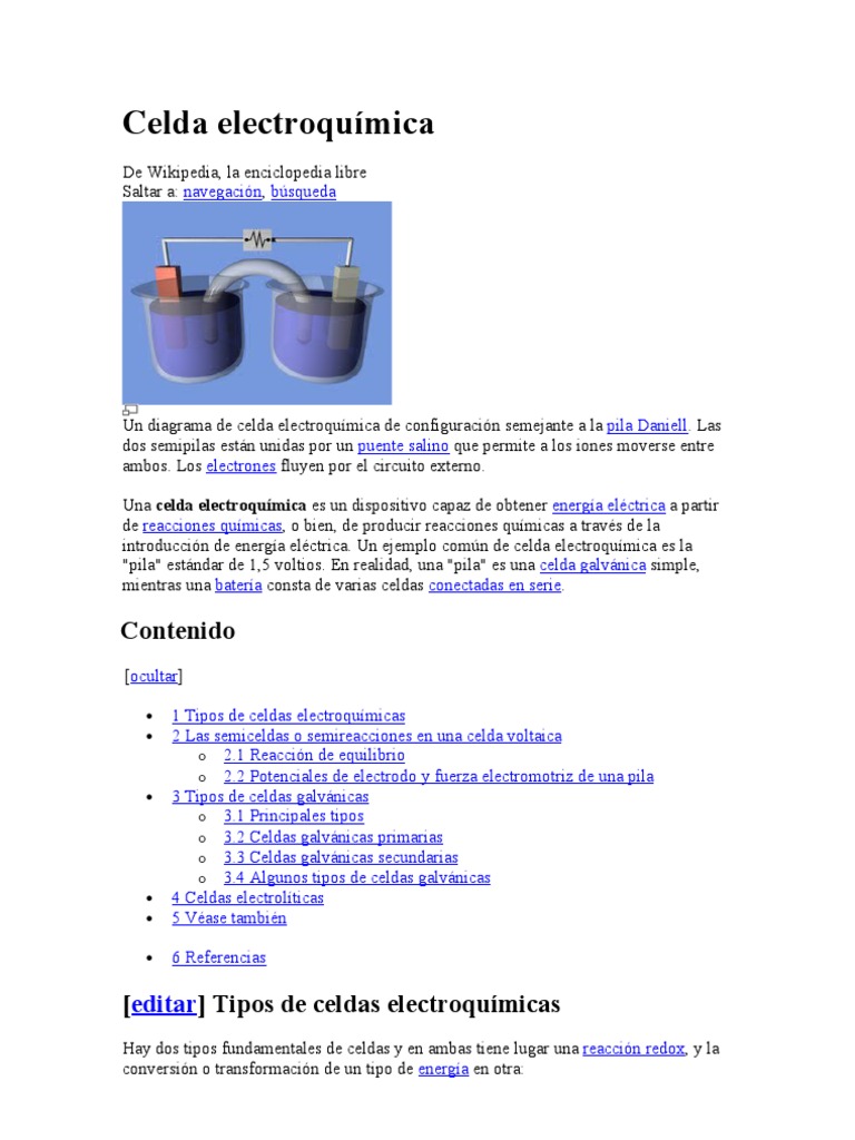 Celda electroquímica