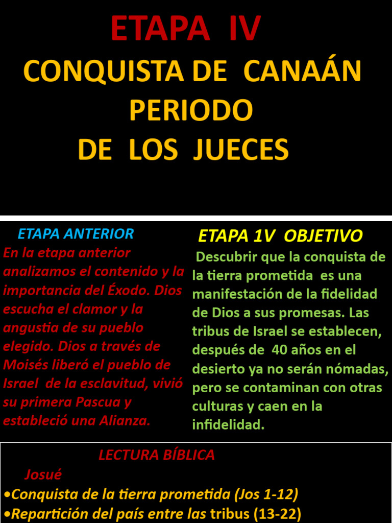 Etapa IV Los Jueces 2 | PDF | Joshua | Moisés