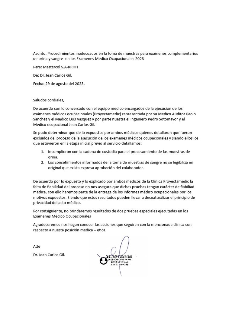 Informe de Resultado de EMOS | PDF