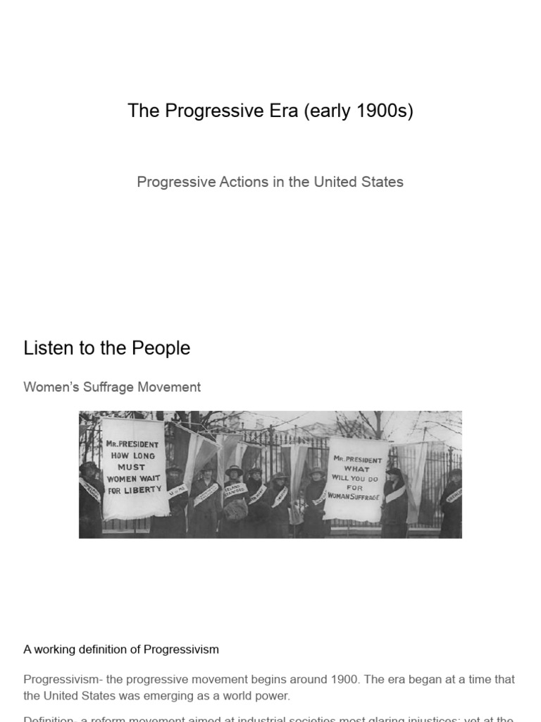 The Progressive Movement | PDF | Progressivism | Theodore Roosevelt