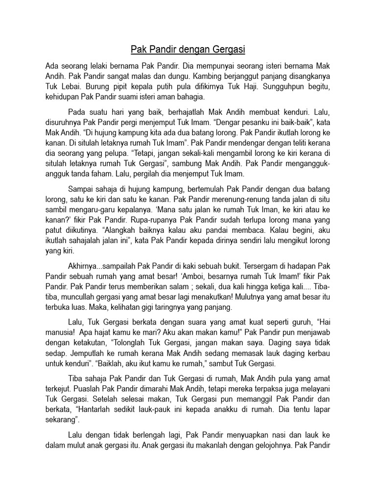 Pak Pandir Dengan Gergasi | PDF | Griya & Taman