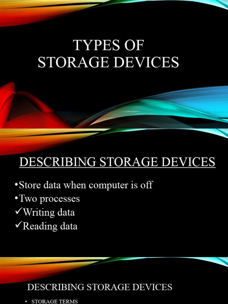 Types of Storage Device | PDF | Computer Data Storage | Hard Disk Drive
