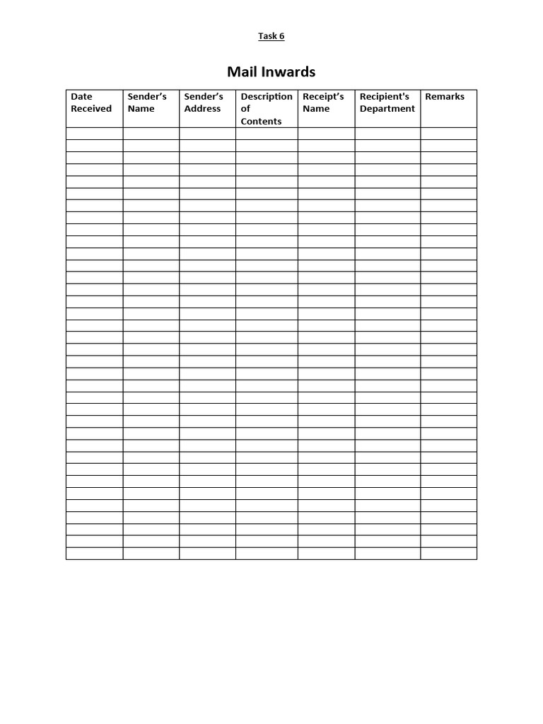 Task 6 | PDF | Mail | Emergency