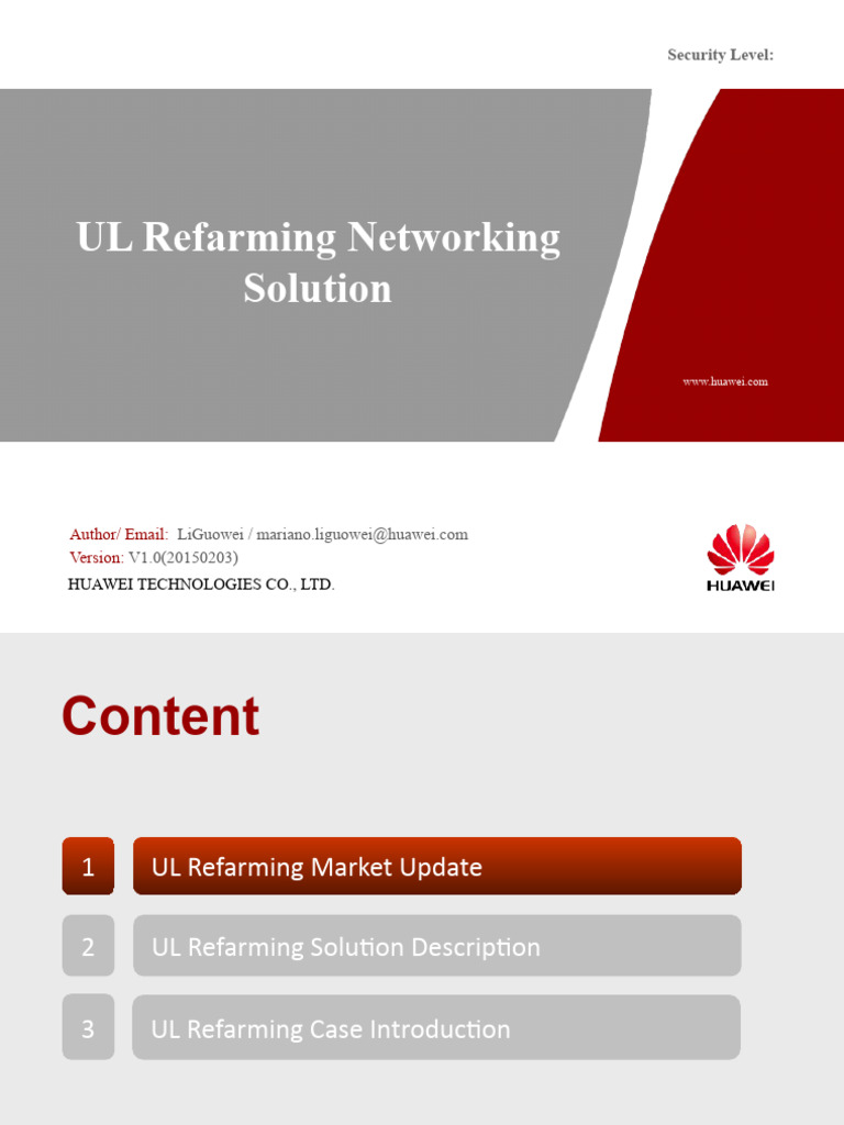 UL Refarming Solution | PDF | Lte (Telecommunication) | Electronics