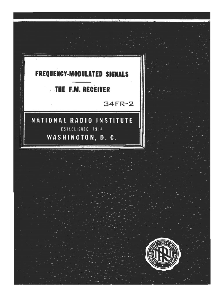 NRI Radio Course 34 - Frequency-Modulated Signals - The F.M. Receiver | PDF