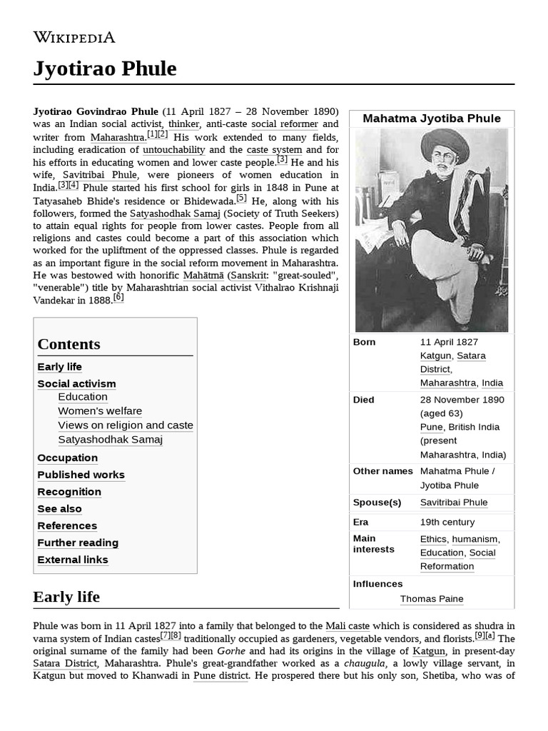Jyotirao Phule | PDF