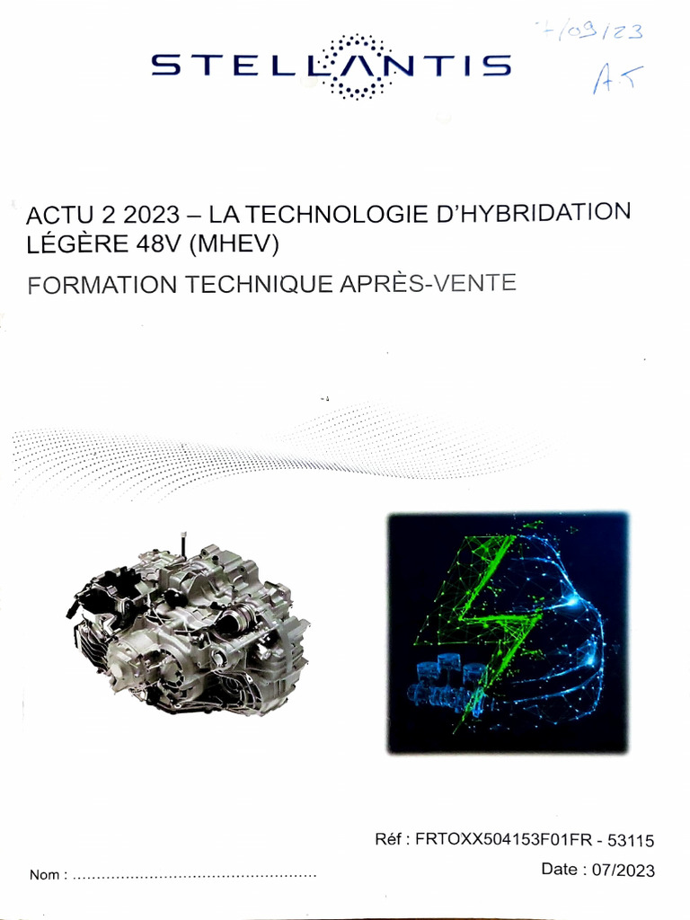 Formation MHEV 48V : Technologie et Maintenance | PDF | Embrayage | Machine