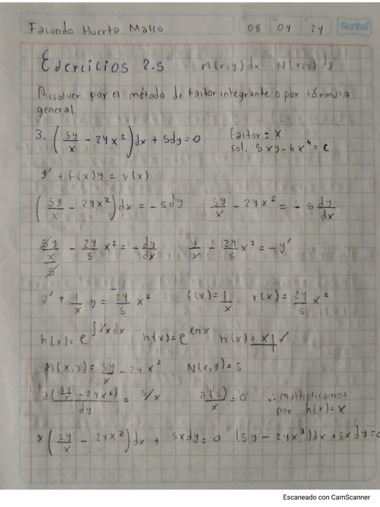 Ejercicios 2.5 - FHM | PDF