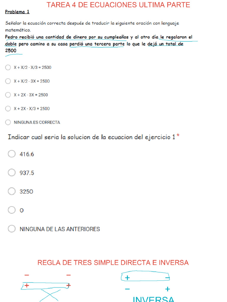B Regla de 3 Simple Directa e Inversa | PDF