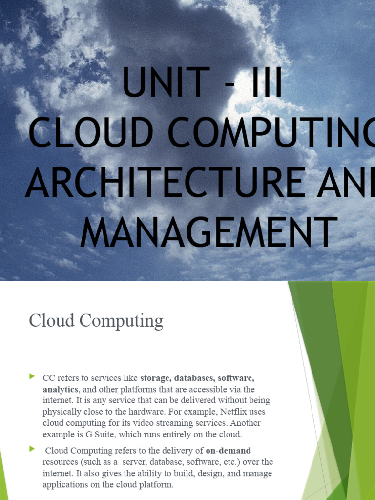 CC Unit 3 and 4 | PDF | Cloud Computing | Software As A Service