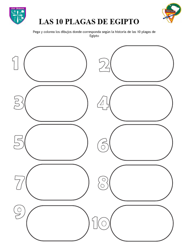 Actividad Las 10 Plagas de Egipto | PDF