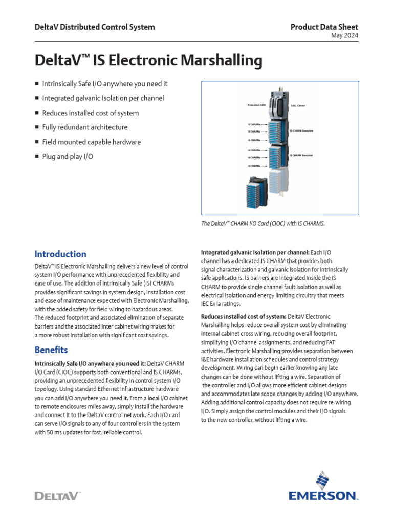 DeltaV IS Electronic Marshalling Product Data Sheet (PDS) | PDF ...