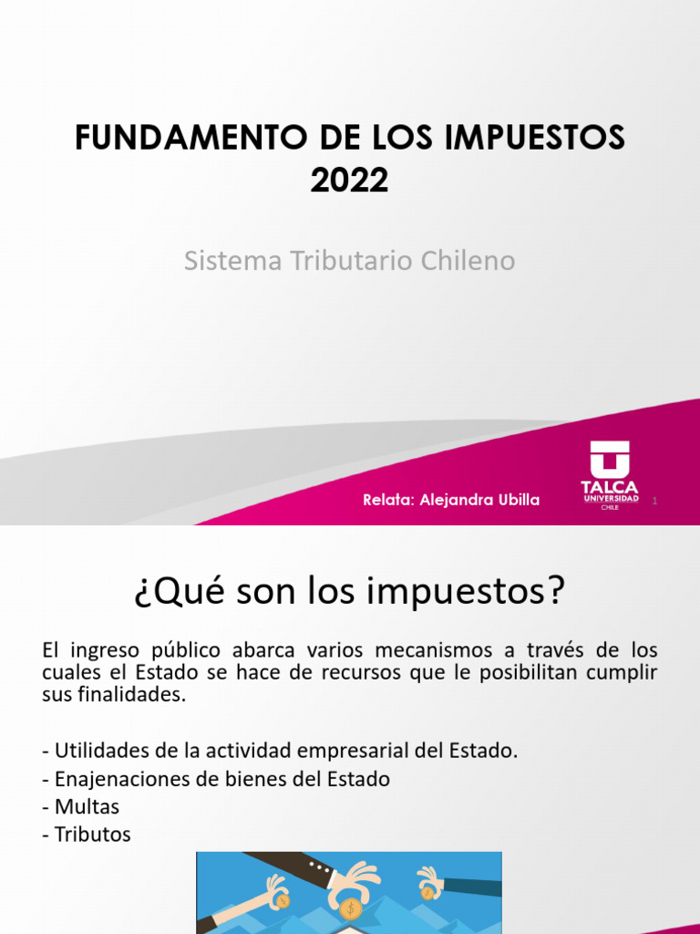 Presentación 2022 Fundamento de Los Impuesto Parte I | PDF | Impuestos | Economias