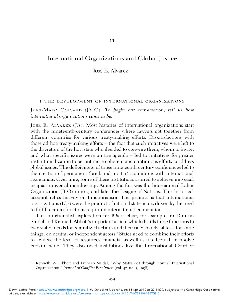 International Organizations and Global Justice | PDF | International ...