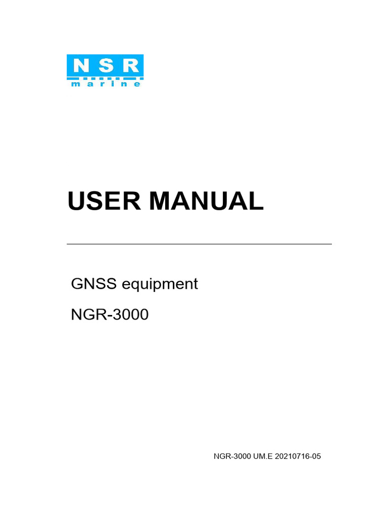 NGR-3000 GNSS Navigator | PDF | Global Positioning System | Menu (Computing)