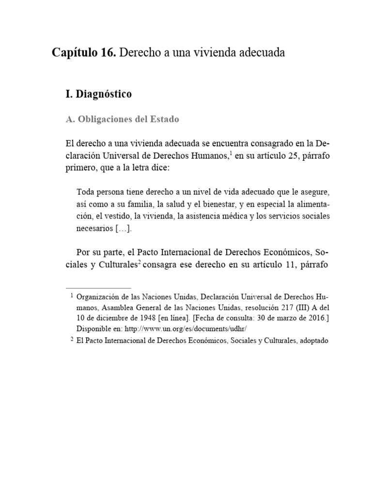 Capitulo 16 Vivienda Adecuada | PDF | Derecho a la vivienda | Justicia