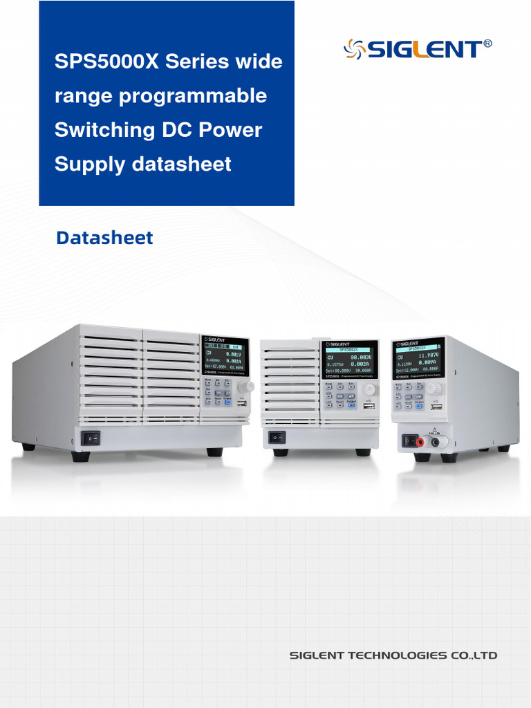 Siglent - DC Power Supply SPS5000X_DataSheet-E01G | Download Free PDF ...