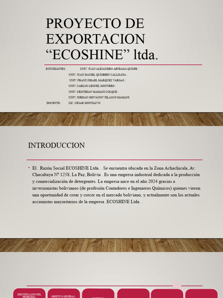 Proyecto de Exportacion | PDF | aduana | Exportaciones