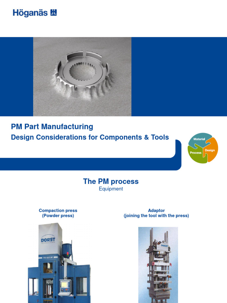 Hoganas - Design considerations for PM components and tools | PDF | Secondary Sector Of The ...