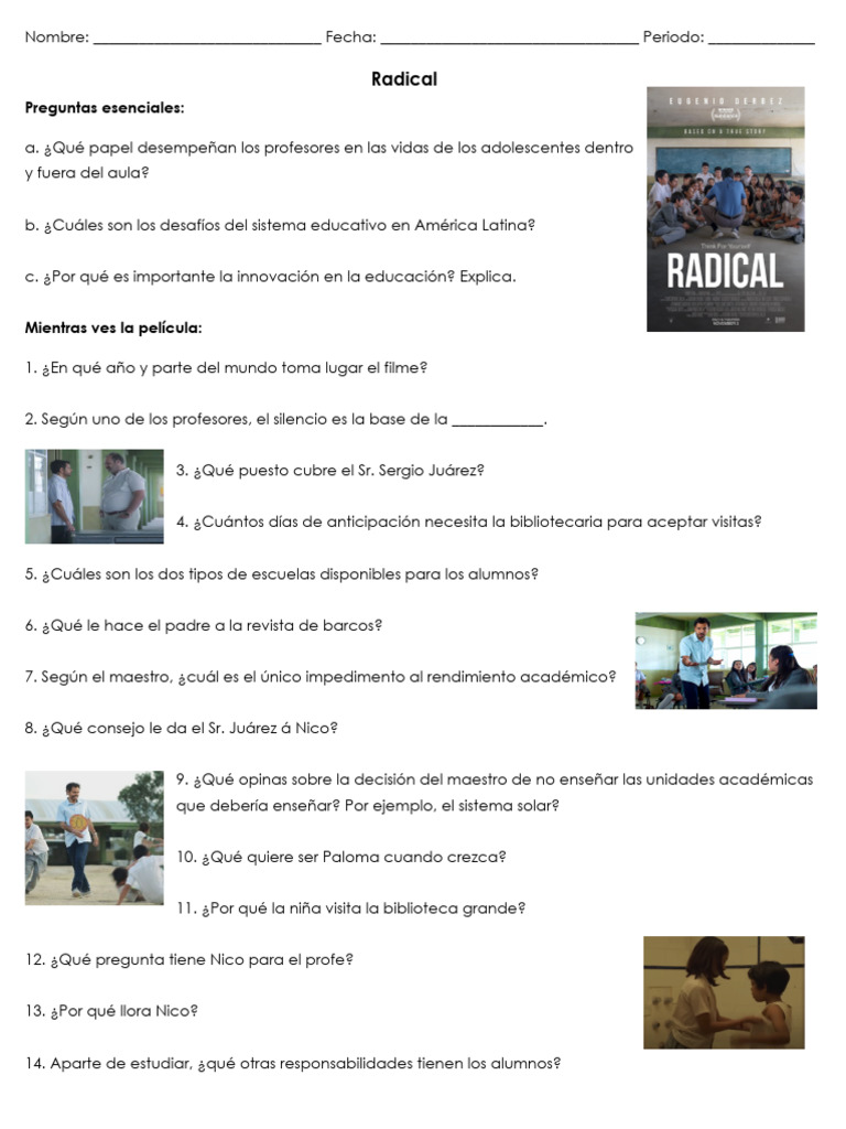 Análisis de la película Radical | PDF | Ciencias sociales | Viajes y ...