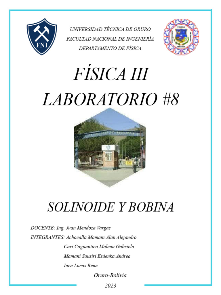 Lab # 8 Fis Iii | PDF | Inductor | Campo magnético