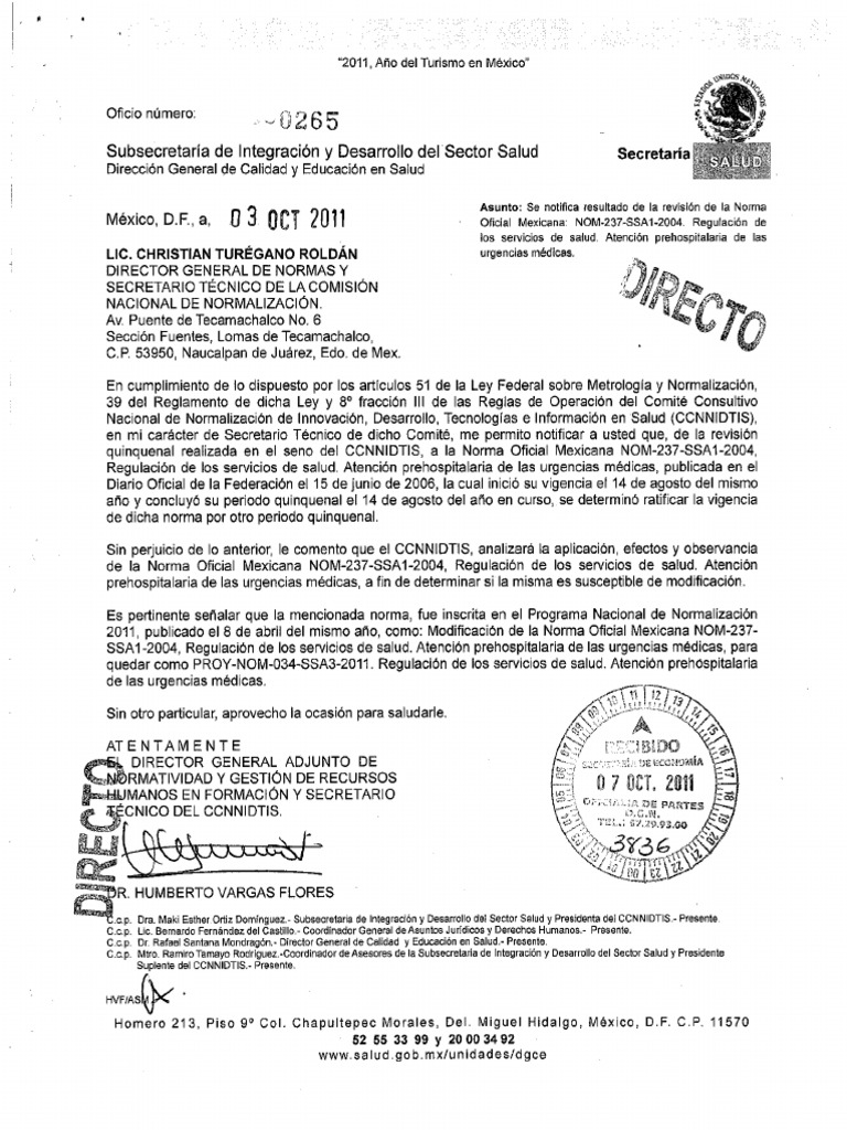 Nom 237 Ssa1 2004 2011 | PDF