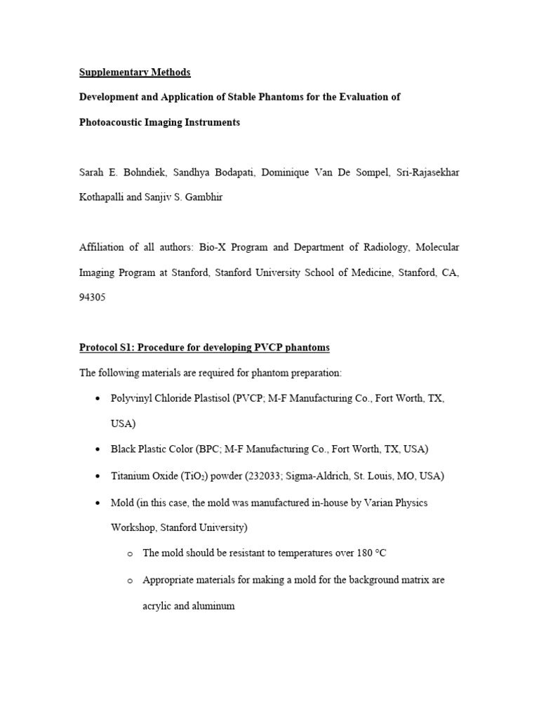 Protocol S1 | PDF | Materials | Physical Sciences