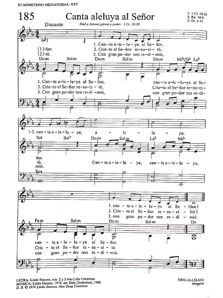 Canta Aleluya Al Señor | PDF