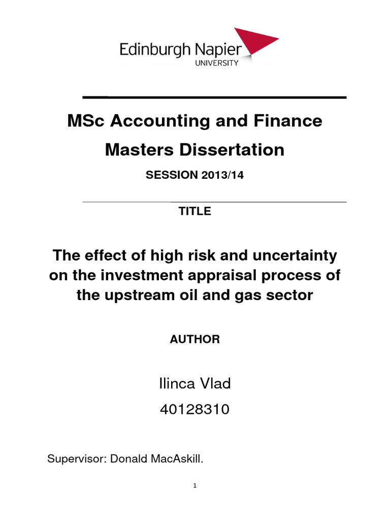 Accounting Sample Dissertation 2 | Download Free PDF | Hydrocarbon ...