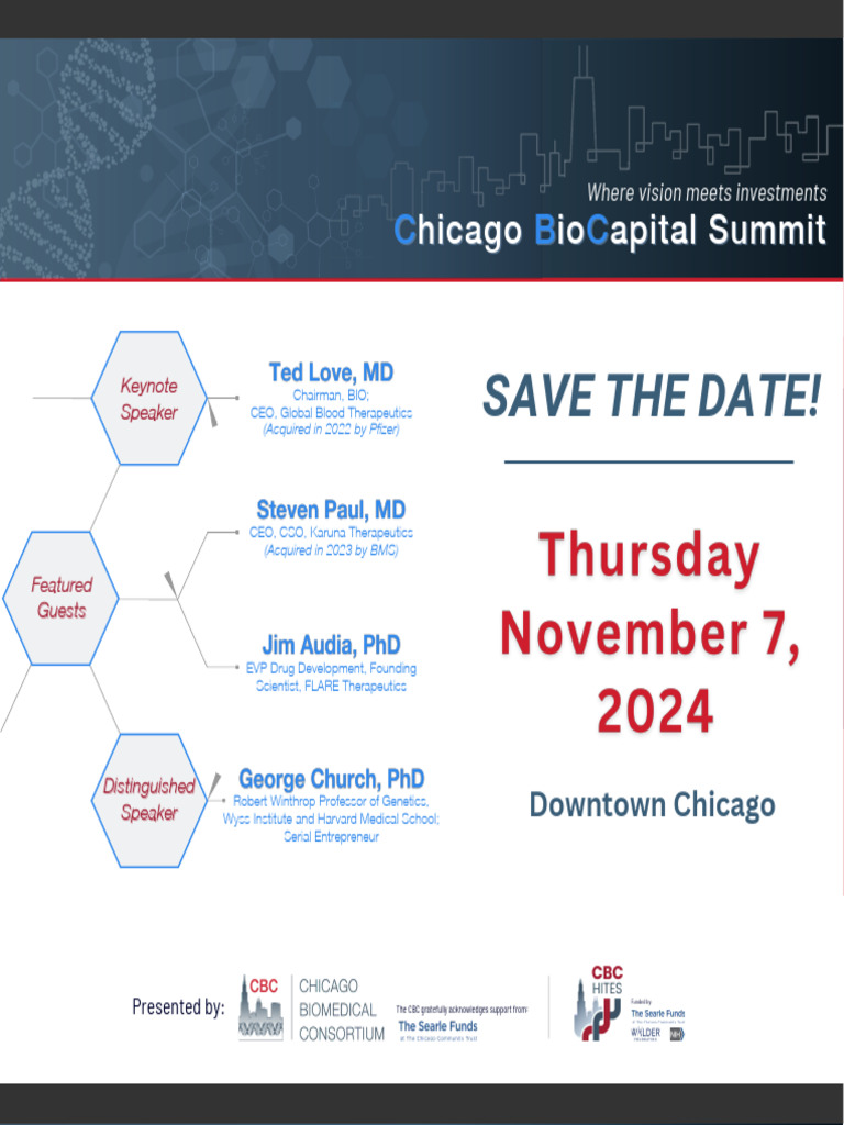 2024 Chicago BioCapital Summit Save The Date - Square - v1 | PDF