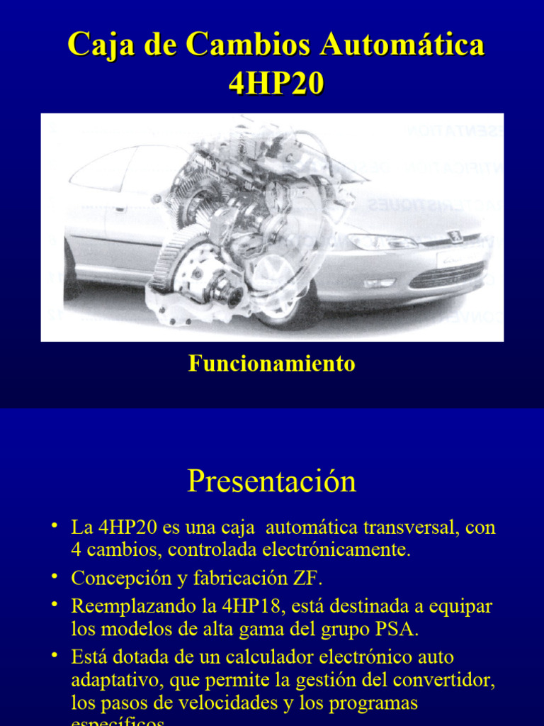4HP20 | PDF | Embrague | Transmisión automática